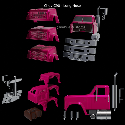 👃 Chev C90 - Long Nose・ STL File for 3D printing・Cults