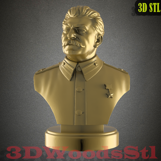 STL file stalin bust 3d,3D stl model relief wall decor, CNC Router ...