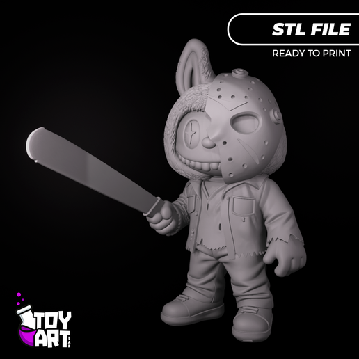 🐉 Labubu Jason STL - Custom Horror Fanart Figure for 3D Print・ STL File ...