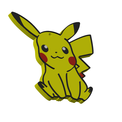 🗝️ Picachu llavero・Archivo 3MF para Impresión 3D・Cults