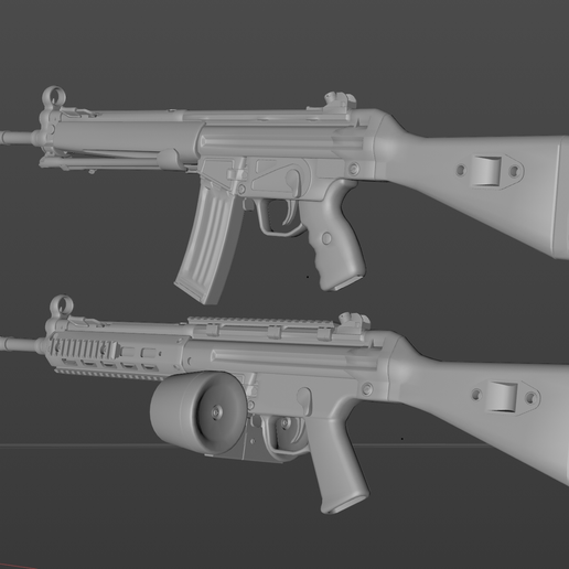 OBJ file German HK33 rifle digital model material-2 🗺️ ・Template to ...
