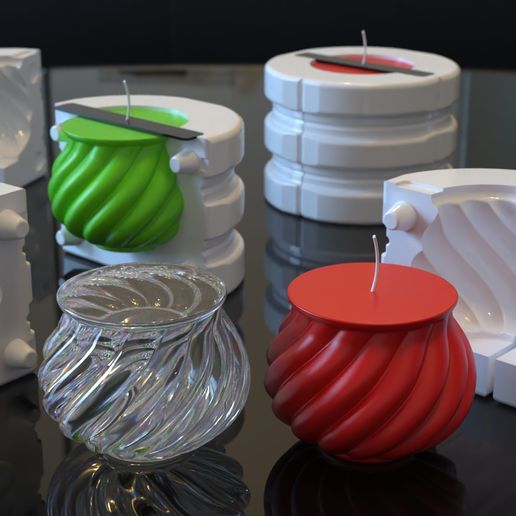 STL file Mold for candle and decorative object in resin - Moule pour ...