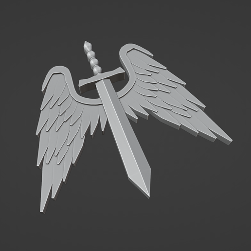 STL file Dark Angels Emblem (v1) 🎲 ・Template to download and 3D print・Cults