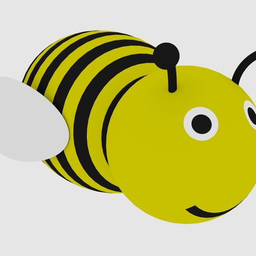 🐝 Cartoon Bee 3D Model・ OBJ File for 3D printing・Cults