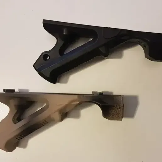 🔫 Angled fore grip mlok AFG M-LOK without side mounts・ STL File for 3D ...