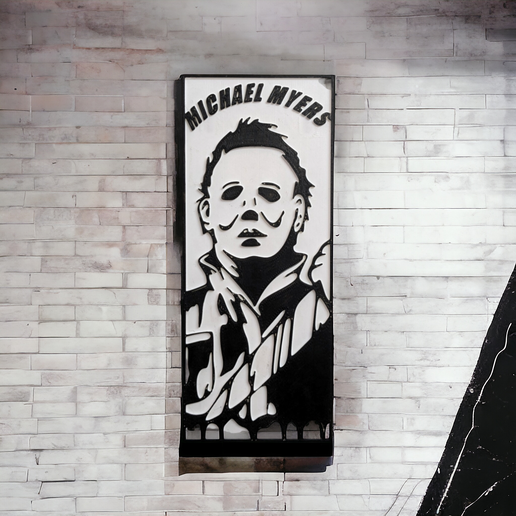 🎨 Michael Myers 2D Wall Art - 3D Printable STL File・ STL File for 3D ...