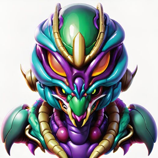 3D file futuristic alien warrior helmet. 👽 ・3D print design to download ...