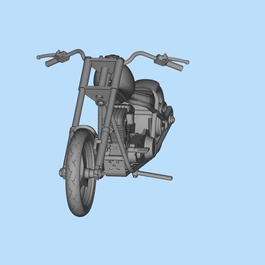 🏍️ Chopper custom biker motorcycle STL printable 3D print・ 3D File for ...