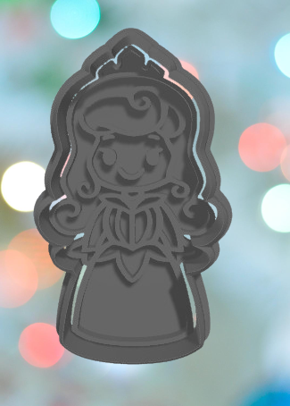 👸 Princess Aurora Cookie Cutter・ STL File for 3D printing・Cults