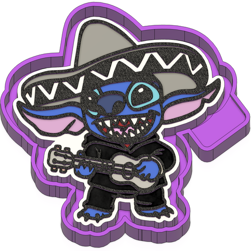 🪔 Stitch Mexicano Freshie STL Mold Housing・ STL File for 3D printing・Cults