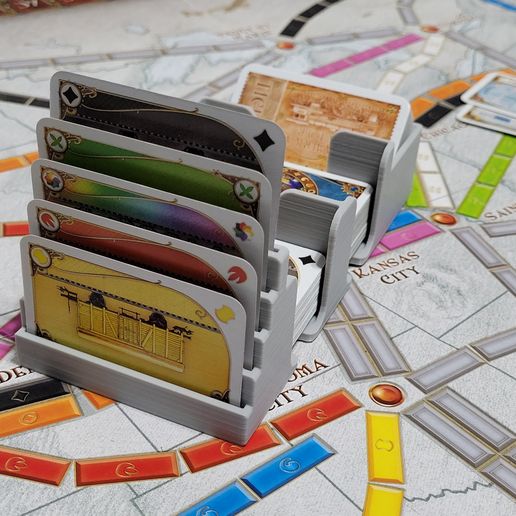 STL file Ticket to Ride compatible Draw and discard station, card tray ...