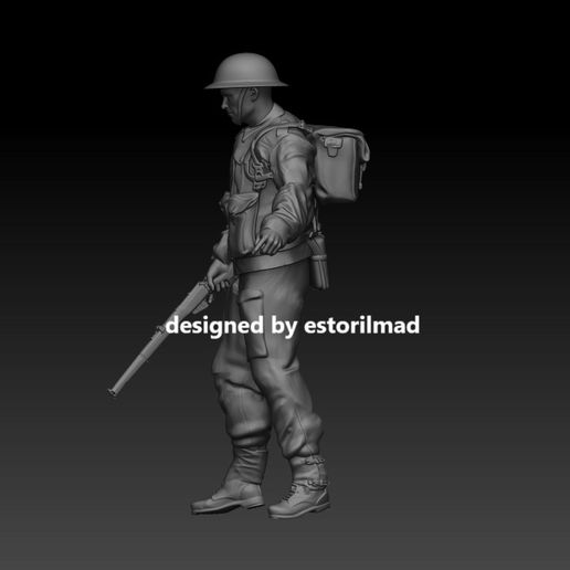 STL file WW2 BRITISH SOLDIER IN CAEN NORMANDY V6 🫡 ・3D printable model ...