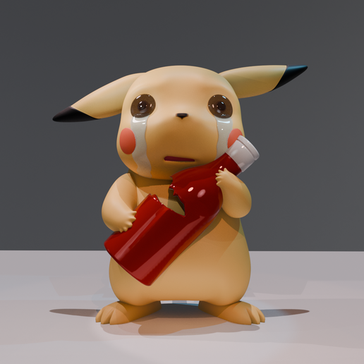 3D file KETCHUP PIKACHU V2 - POKEMON 🐉 ・Model to download and 3D print ...