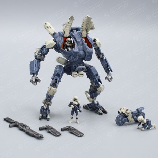 Pocket Mech™ "Police" 3D printable action figure file・ 3D File for 3D ...