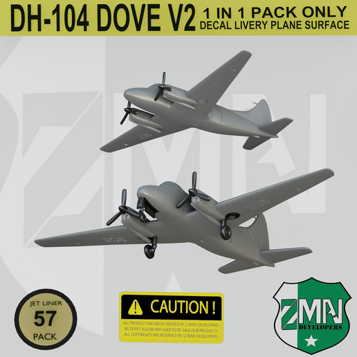 STL file DH-104 DOVE V2 🕊️ ・3D print design to download・Cults