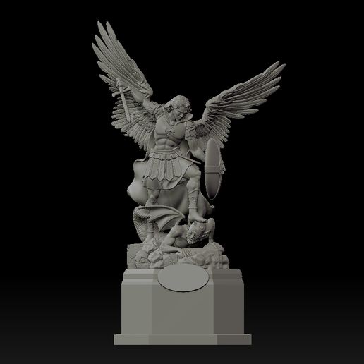 👼 Archangel Michael - Arcangel Miguel Statue 3D model・ STL File for 3D ...