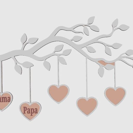👪 Family tree Family tree・ STL File for 3D printing・Cults
