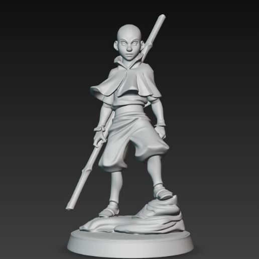 🧙 Aang (The Avatar), Avatar: The Last Airbender / D&D Miniature・ STL ...