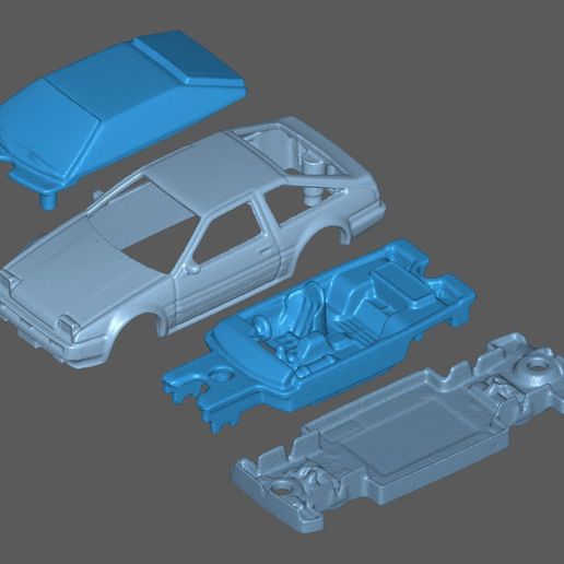 🚗 HW Toyota Sprinter Trueno AE86 All Separate Parts 3d Scan・ STL File ...