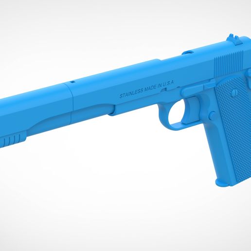 STL file Colt M1911A1 from the movie Hitman Agent 47 1 to 12 scale 3D ...