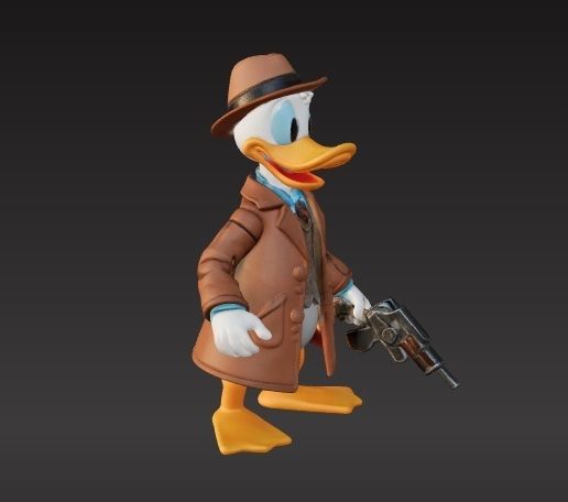 STL file Donald Detective - 3D Printable Model | Mystery Cartoon Figure ...