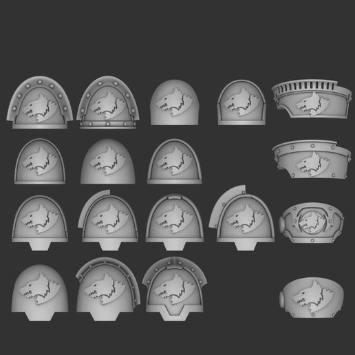 🛰 Space Wolves shoulders・ 3D File for 3D printing・Cults
