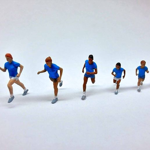🩳 N Scale Runners in Shorts・Free STL File for 3D printing・Cults