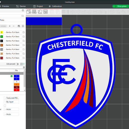 🗝️ EFL League Two Chesterfield Keychain Shield color printable and ...