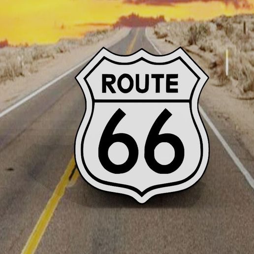 Free STL file Route 66 🪞 ・3D print object to download・Cults