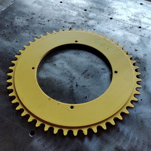 🚲 50T Chainring for Single Speed Bike (Experimental)・Free STL File for ...