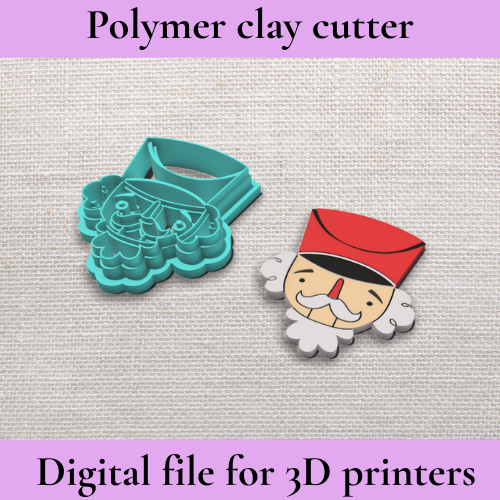 💍 Polymer clay cutter for earrings - christmas - nutcracker 50mm・ 3D ...