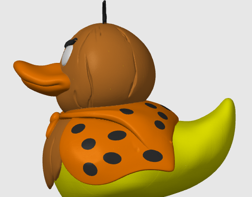 🦆 Captain Caveman Rubber Duck・Free 3MF File for 3D printing・Cults