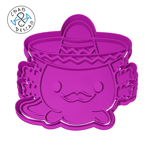 🦎 Axolotl Mariachi - Cookie Cutter - Fondant - Polymer Clay・ STL File ...
