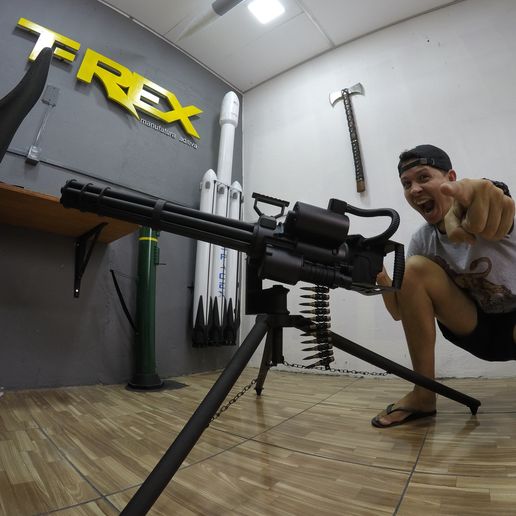 🔫 minigun m134 7.62・ STL File for ・Cults