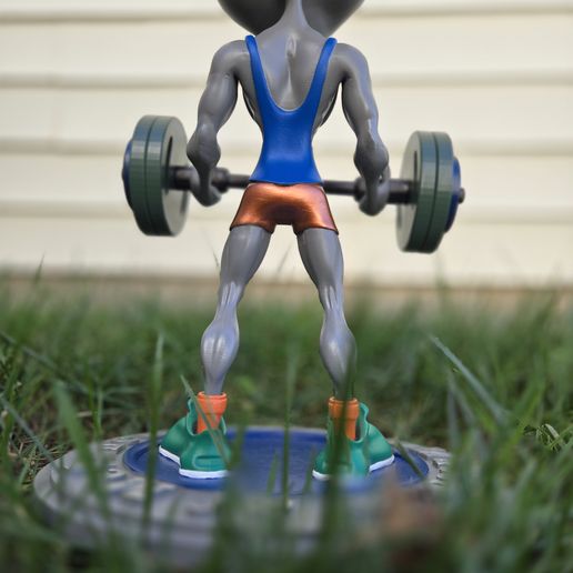 👽 Alien Muscle Gym Bro・ STL File for 3D printing・Cults