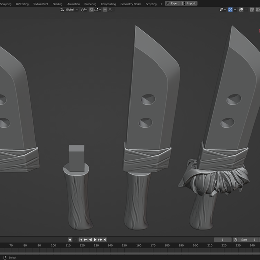 🔪 Jujutsu Kaisen Slaughter Demon Blade for Cosplay・ STL File for 3D ...