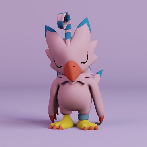 😴 Piyomon Sleeping・Arquivo STL para ・Cults