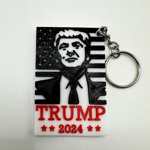 STL file Trump 2024 Keychain 🗝️ ・Model to download and 3D print・Cults
