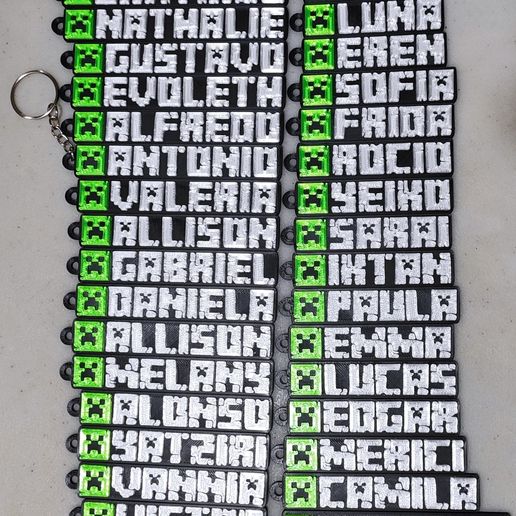 🗝️ MINECRAFT Customizable Keychain・3D Print with the Prusa XL 3D ...