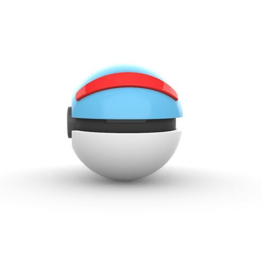 🐉 Pokeball Great Ball・ STL File for 3D printing・Cults