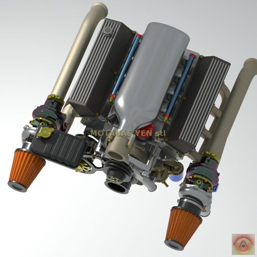 🚙 FORD 427 TURBO - ENGINE・ STL File for 3D printing・Cults