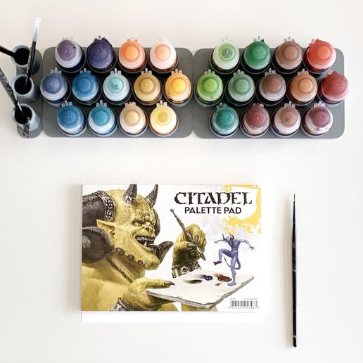 🎨 Holders for Citadel paint pots and brushes・ STL File for ・Cults