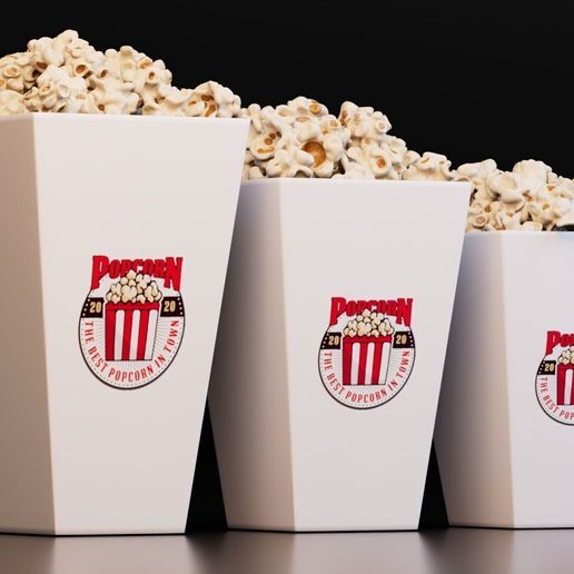 🍿 Popcorn Pack・ STL File for 3D printing・Cults