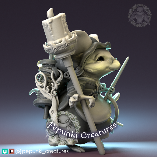🐁 Mouse the Seamstress・ STL File for 3D printing・Cults