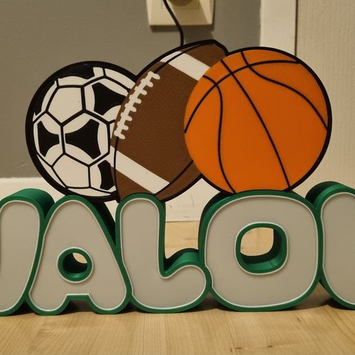 STL file Valou balloons name lamp 🔦 ・3D print design to download・Cults