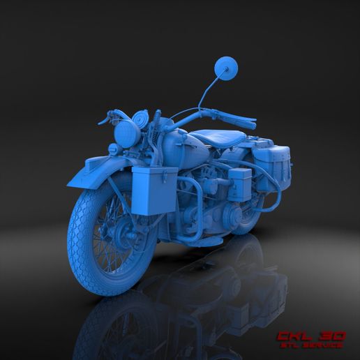 STL file Harley_Davidson_WLA_1942 STL PRINTABLE 🏍️ ・3D printing design ...