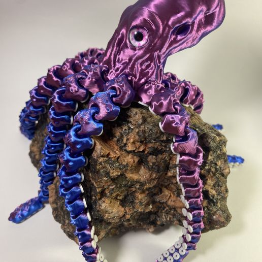 🐙 **FLEXI ARTICULATED Octopus 3D MODEL WITH MOVING SEGMENTS**・ STL File ...