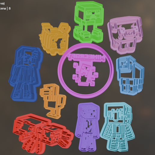 🐺 Cutting 3D Models of Minecraft Characters・ STL File for 3D printing・Cults