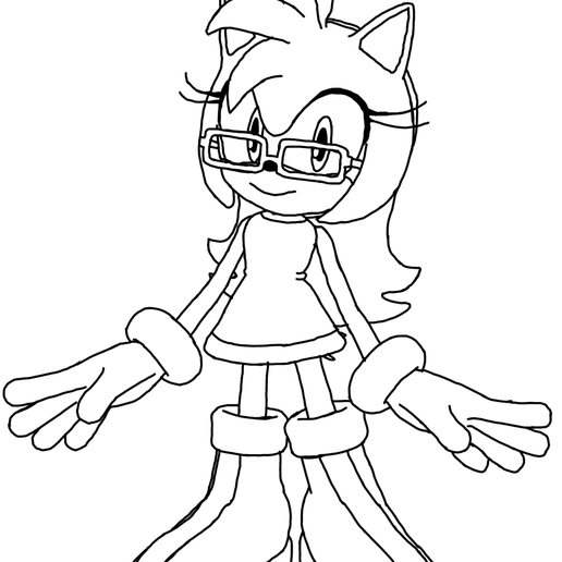 amy rose and sonic coloring pages