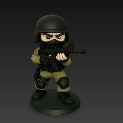 🔫 counter strike 1.6 cs half life chibi・ STL File for 3D printing・Cults